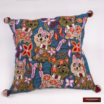 Woven by hand Alpaca pillow cover 18x18", Peruvian Decorative throw ...