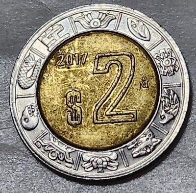 MEXICO 🇲🇽 TWO (2) PESOS COIN 2017 | eBay