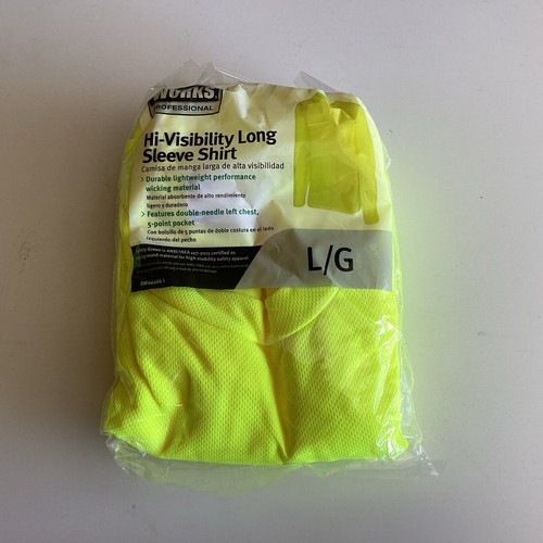 3 - Safety Works Professional Hi-Vis Long Sleeve Safety Shirt, Large | eBay