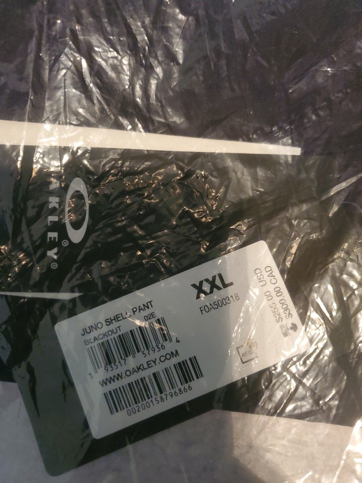 Oakley Women's Size XXL Juno Shell Black Ski/Snowboard Pants FOA5000318 ...