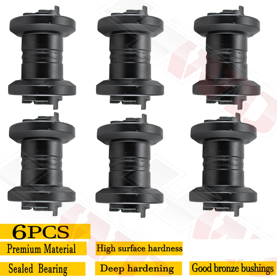 6pcs Black Bottom Roller Track Roller For KUBOTA U25S Excavator ...