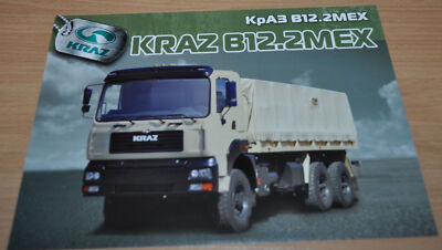Kraz B12.2MEX Army Military Vehicles Truck Brochure Prospekt Russian ...