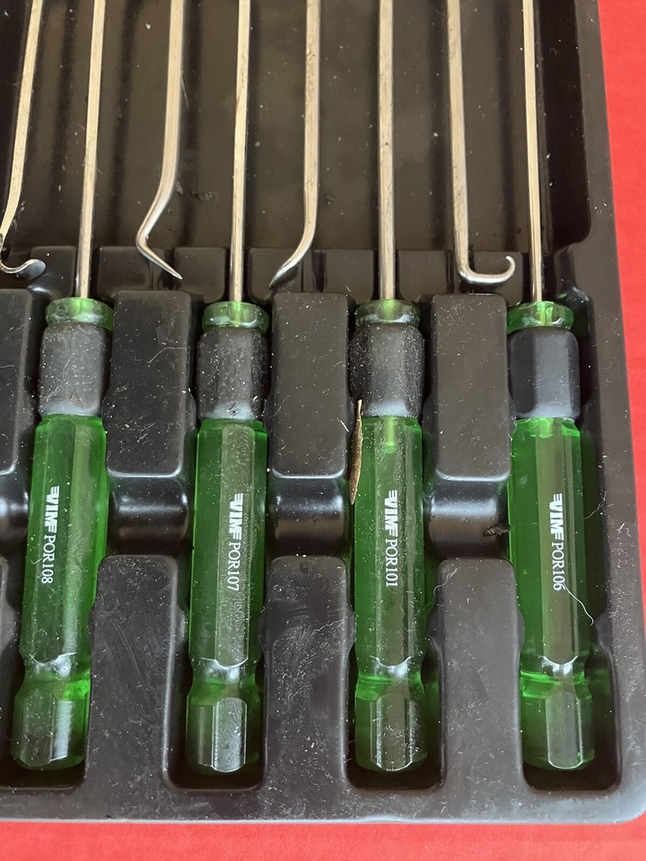 VIM Tools 8pc Mini Pick and O-Ring Removal Spoon Tool Set #POR100 | 0092308658106