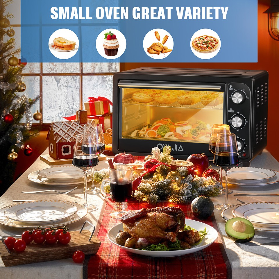 OYAJIA Mini Oven Toaster Grill Tabletop Compact Portable Baking Cooker ...