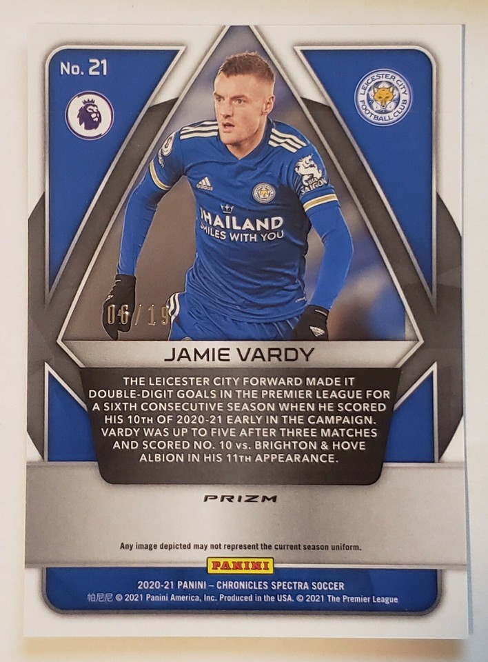 2020-21 Panini Spectra Jamie Vardy FOTL Pink Wave /19 | eBay