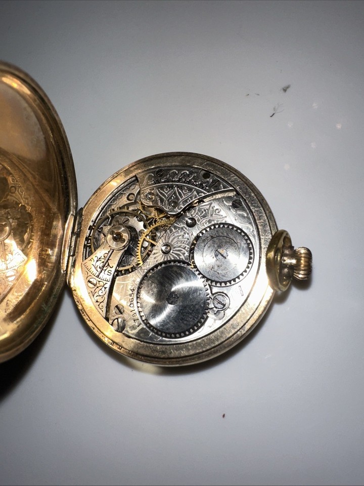AWW Co Waltham Mass Pocket Watch Gold Color | eBay