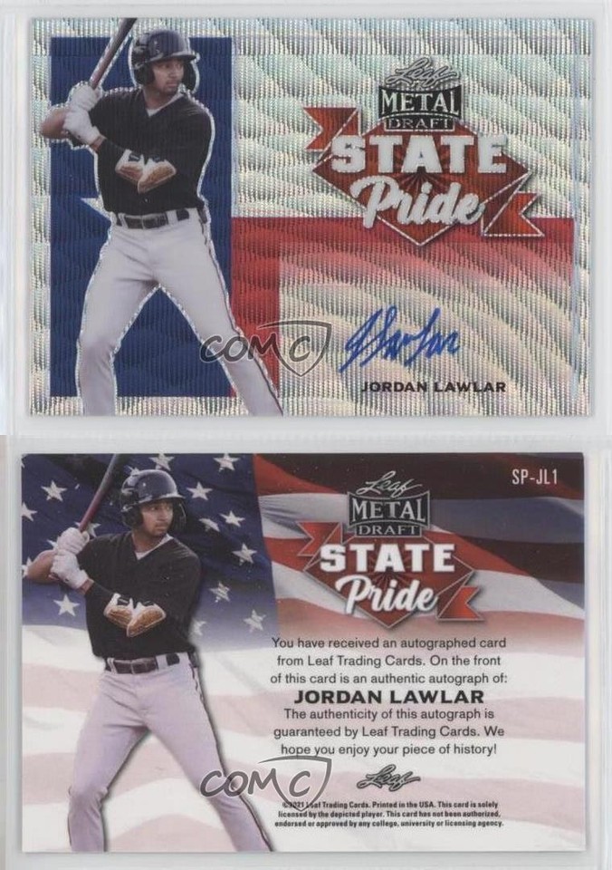 2021 Leaf Metal Draft State Pride Silver Wave Jordan Lawlar #SP-JL1 ...