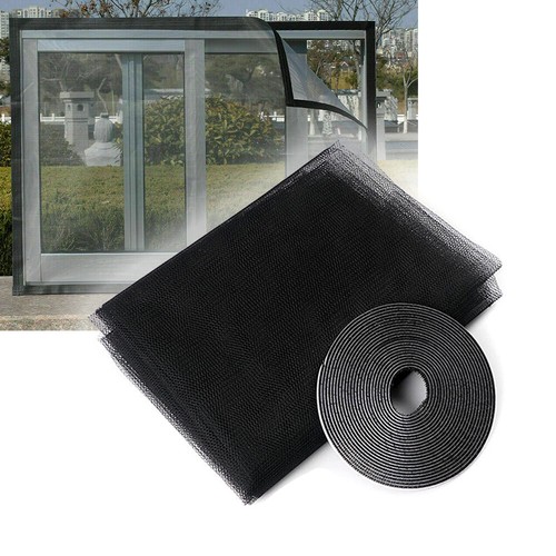 Window Mesh Flyscreen Net Guard Mosquito Curtain Snap Washable Anti ...