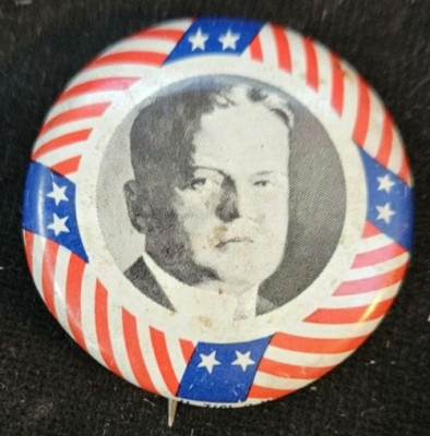 1928 Herbert Hoover Presidential Campaign Pin Pinback Button ...