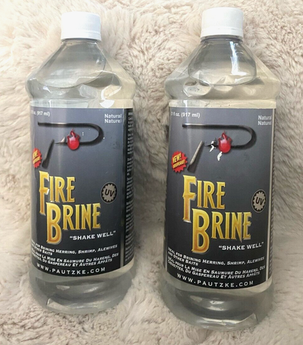 Set of 2 Pautzke Fire Brine Egg Cure Scent 32 Ounce each Natural ...