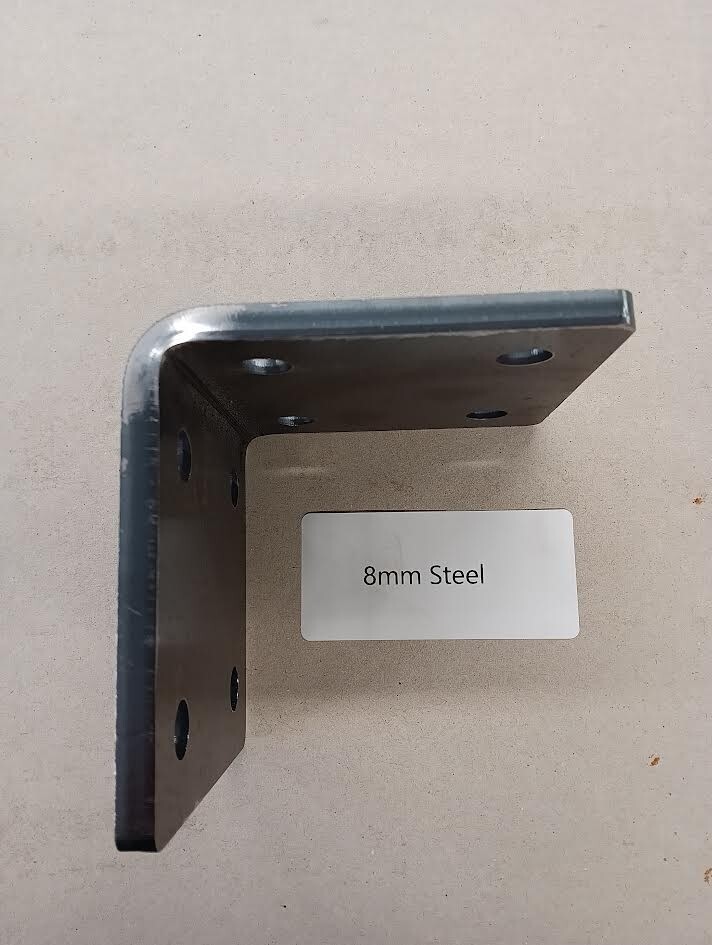 ANGLE BRACKETS 100 X 100 X 100MM Wide 8MM THICK Steel bolt On Angle ...