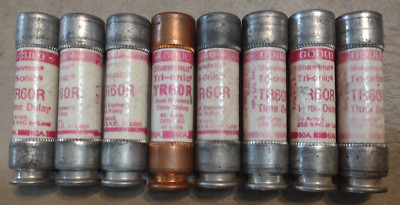 Lot of 8 PC Gould Shawmut TR60R Trionic Time Delay Fuses 60Amp 250VAC ...