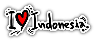 I Love Indonesia Travel Slogan Car Bumper Sticker Decal 8" x 3" | eBay