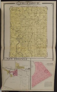 Wisconsin LaFayette County Map Willow Springs Township 1916 Dbl Pg J18 ...