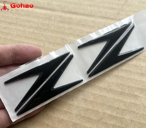 2 Black "Z" Emblem Fuel Tank Fairing/Fender Tail Badge Decal For Ninja ...