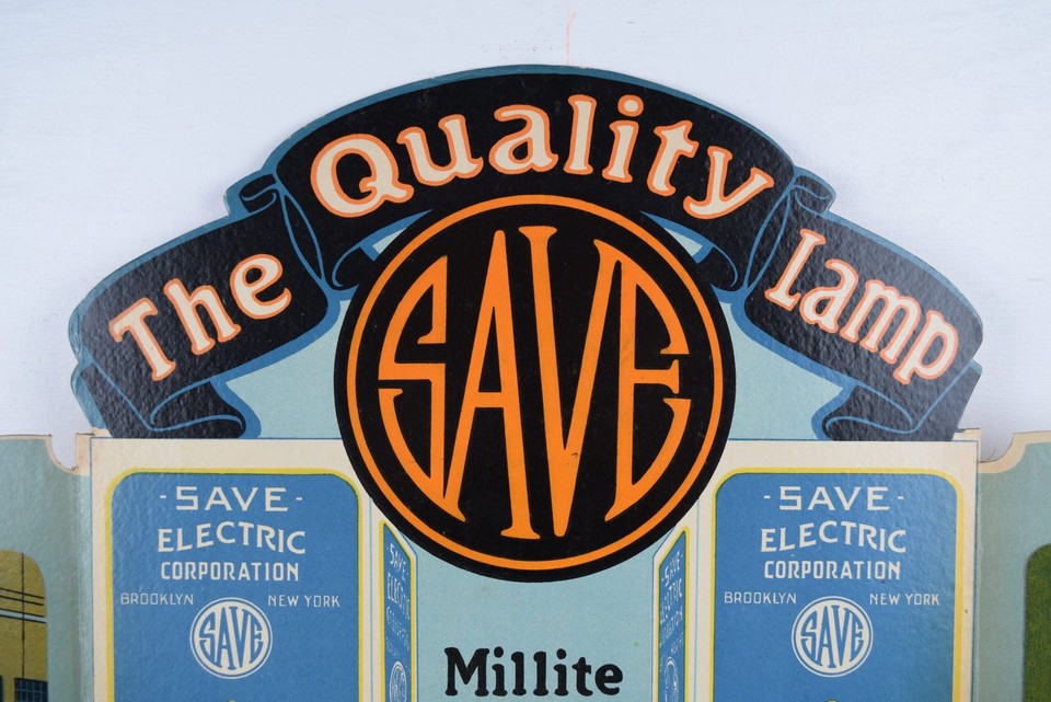 Save Lamps Die Cut Tri Fold Light Bulb Cardboard Display | eBay