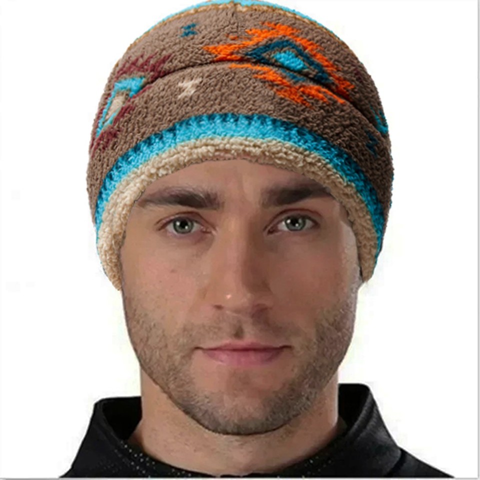 Winter Outdoor Warm Fleece Beanie Hat Windproof Skull Cap Ski Cap for ...