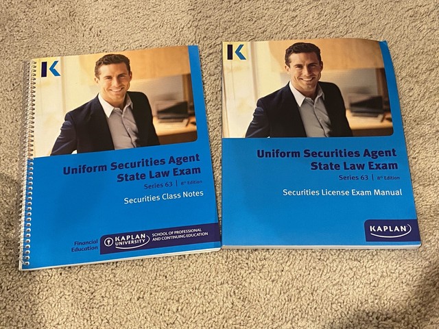 Kaplan Series 63 Securities License Exam Manual 8th Edition for sale ...