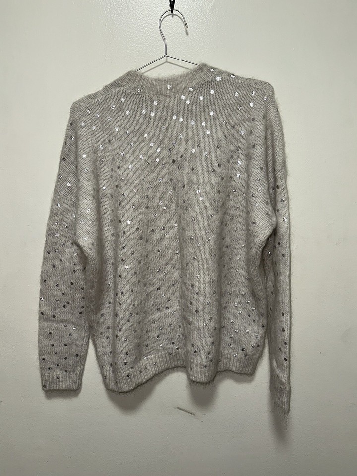 SEZANE LUDIVINE JUMPER GREY CHIN SILVER SIZE MEDIUM | eBay