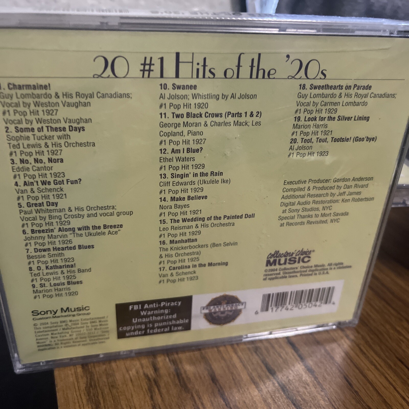 20 #1 Hits of the 20s by Various Artists (CD, Apr-2005, Collectors ...