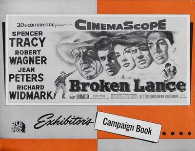 BROKEN LANCE Movie POSTER 22x28 Half Sheet Spencer Tracy Robert Wagner ...