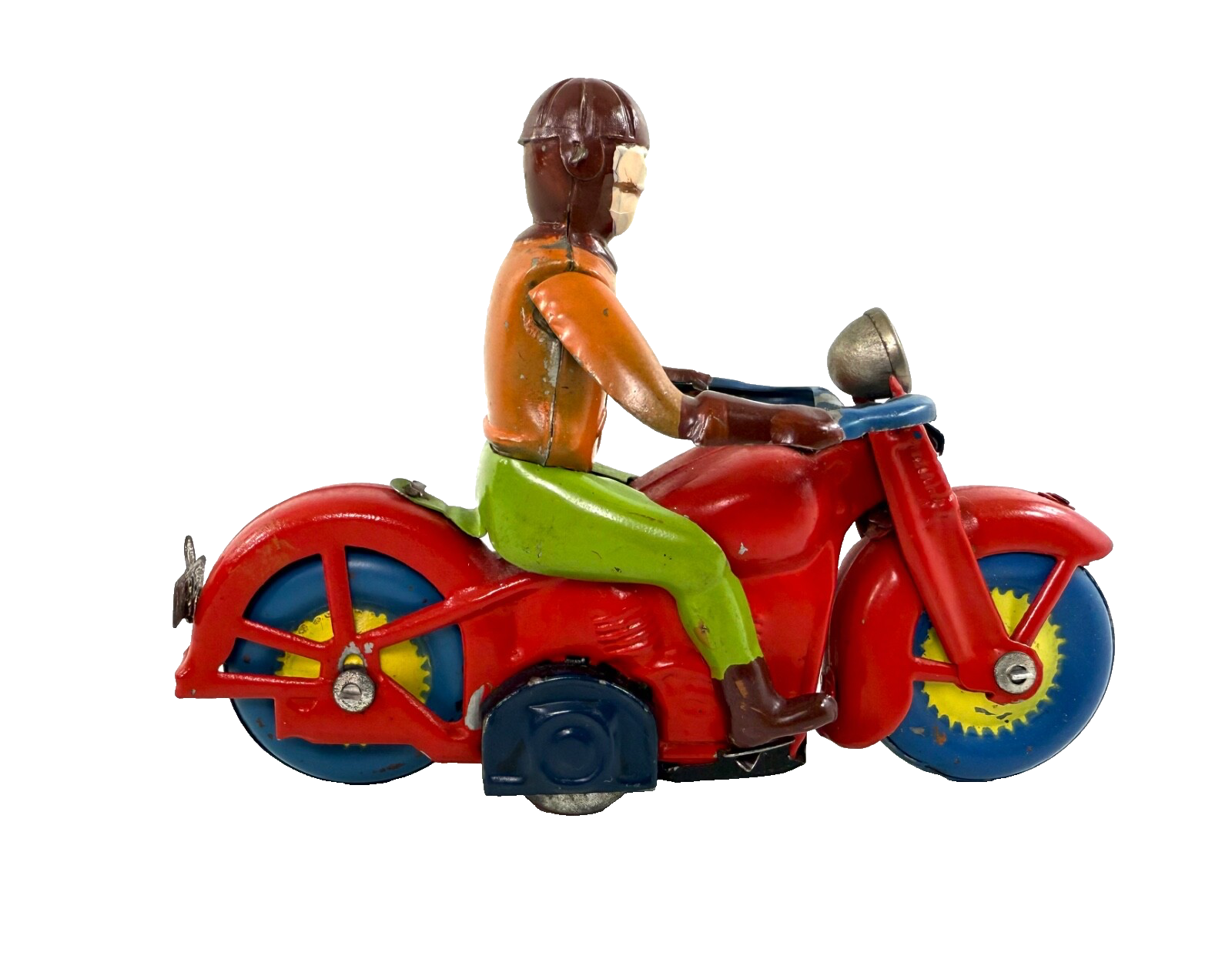 OCCUPIED JAPAN 4 ½” UNBRANDED TIN FRICTION MOTORCYCLE W/RIDER | eBay