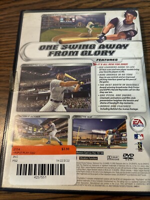 Triple Play 2002 (Sony PlayStation 2, 2002) MLB Baseball Classic ...