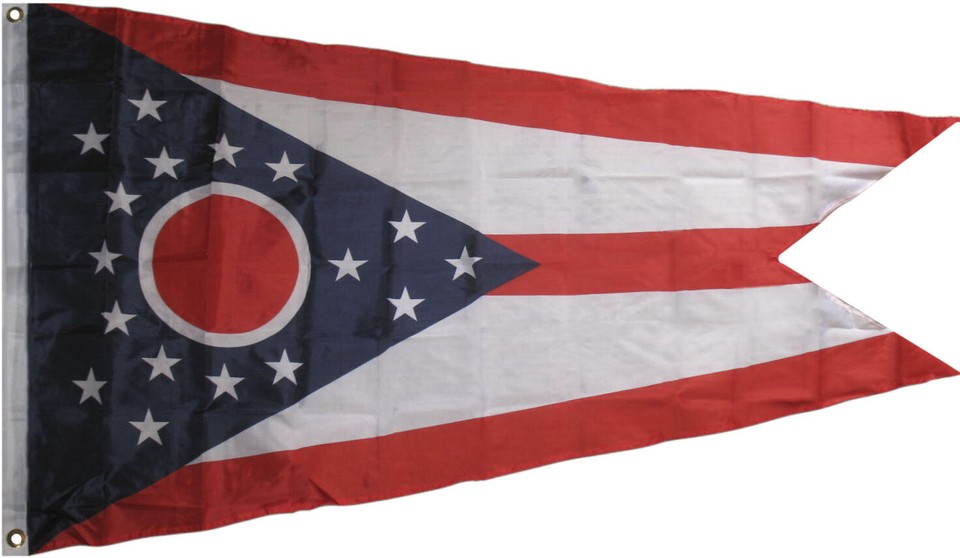 3x5 State of Ohio Flag 3'x5' House Banner 100D Polyester Grommets Fade ...