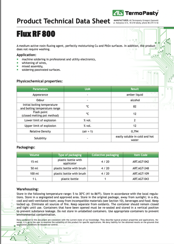 Liquid Soldering Flux BGA SMD SMT/RMA Rework 50ml bottle brush RF800 ...