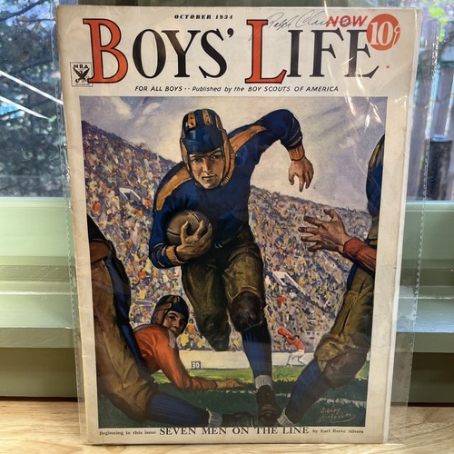 VTG Boys Life Magazine October 1934 Football Riesenberg Illustrated ...