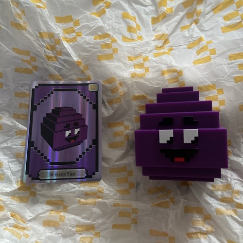 Super Rare Minecraft Grimace Mcdonald’s Egg and card limited edition | eBay UK
