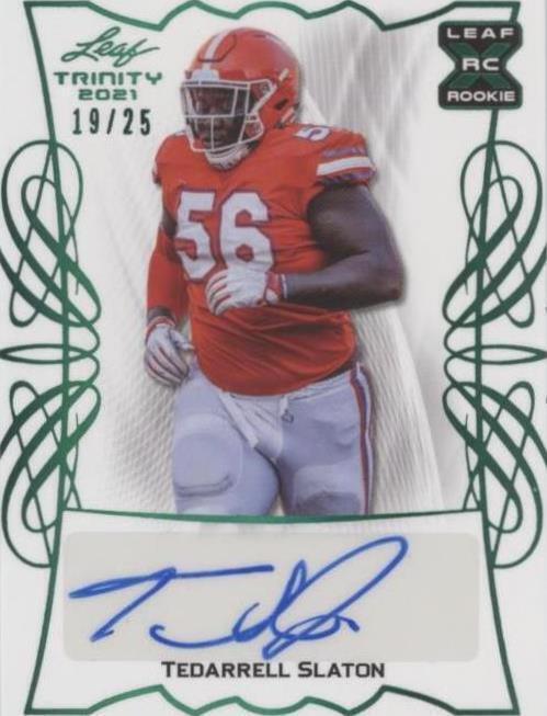 2021 Leaf Trinity - Tedarrell Slaton #BA-TS3 Green Spectrum /25 (AU, RC ...