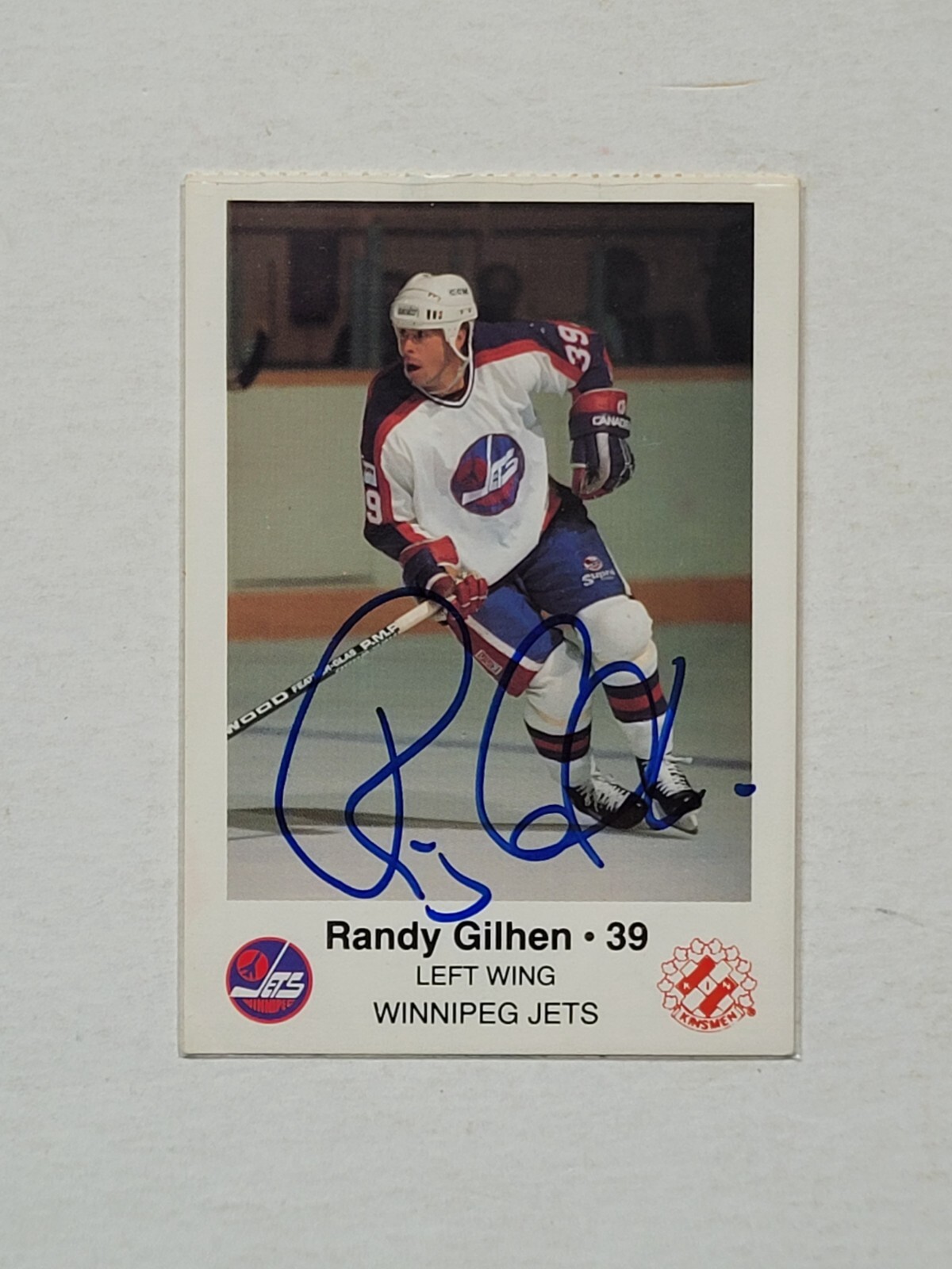 1988-89 Winnipeg Jets Police/Kinsmen Issue Randy Gilhen Autograph | eBay