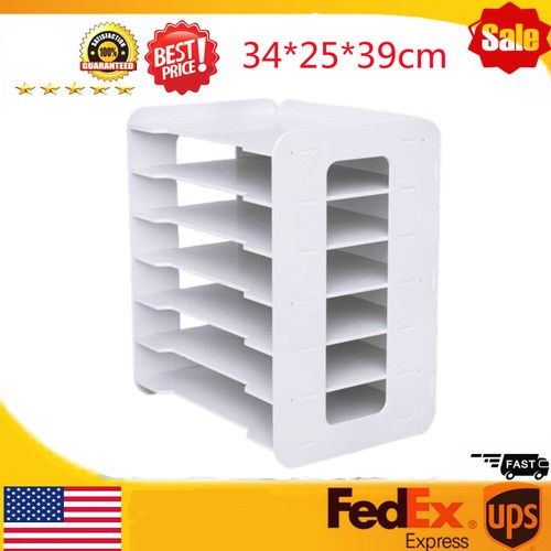 7 Tiers Desktop Paper File Holder Organizer Document Storage Rack ...