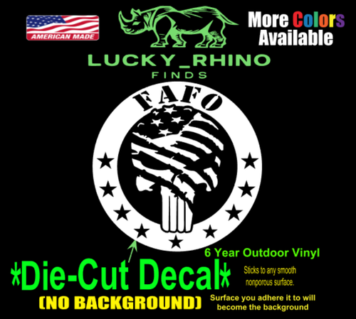 F around and find out FAFO Punisher Skull Car Window Vinyl Decal Bumper ...