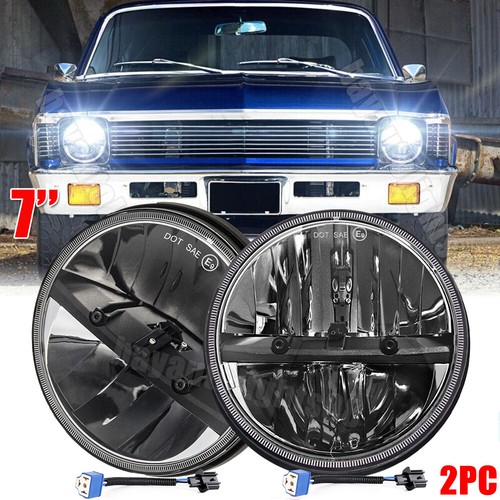 2pcs Fit Chevrolet Chevy II/Nova 1969-1979 7" Round LED Headlights High ...