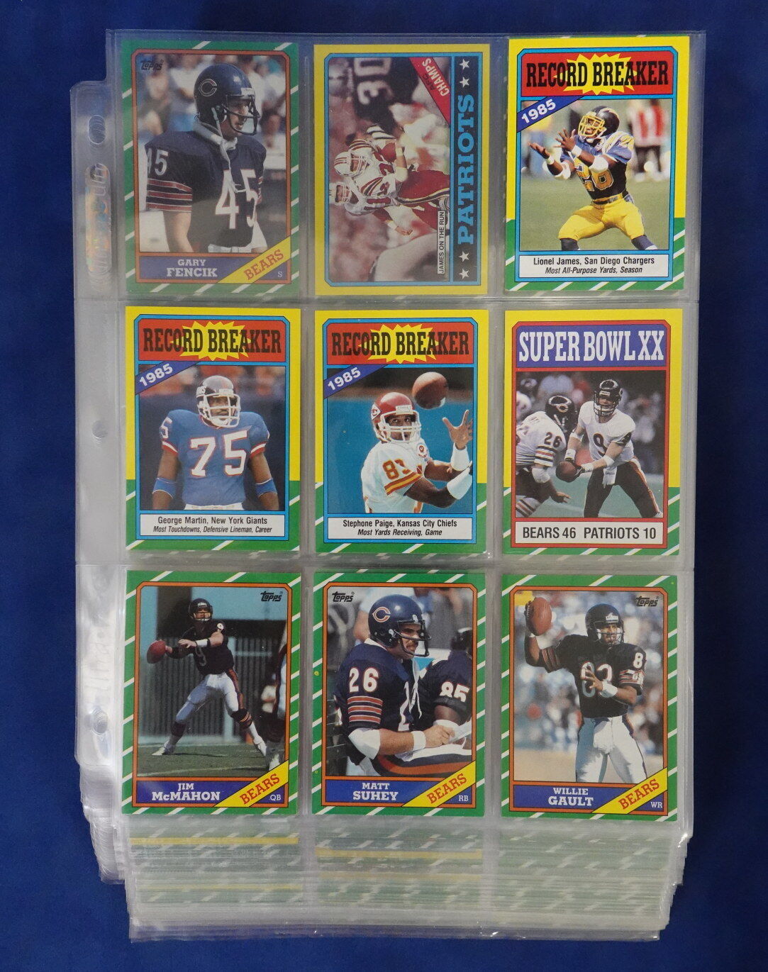 1986 TOPPS FOOTBALL PARTIAL SET 250/396 IN PAGES MINT *349718 | eBay