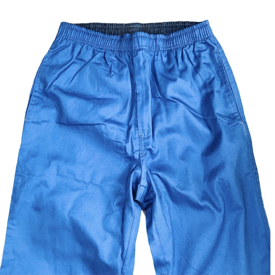 Haband Mens Active Joe Blue Cotton Elastic Waist Size S Long | eBay