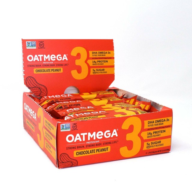 60 Chocolate Peanut Boundless Nutrition Oatmega 14g Protein Bars for ...
