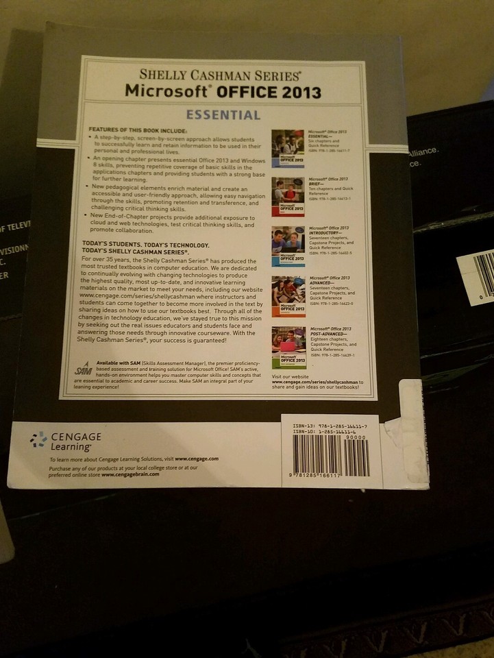 Shelly Cashman Ser.: Microsoft® Office 2013 : Essential by Misty E. Vermaat... 9781285166117| eBay