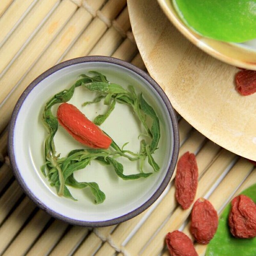 Goji Leaf Green Tea Sprout, Berries Leaves,WolfBerry,Organic ...