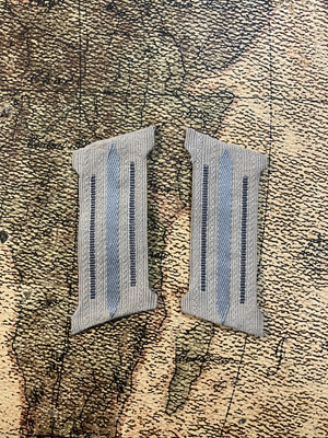 Pre-folded German WW2 HEER Collar Tabs Litzen - Bevo Generic Grey | eBay
