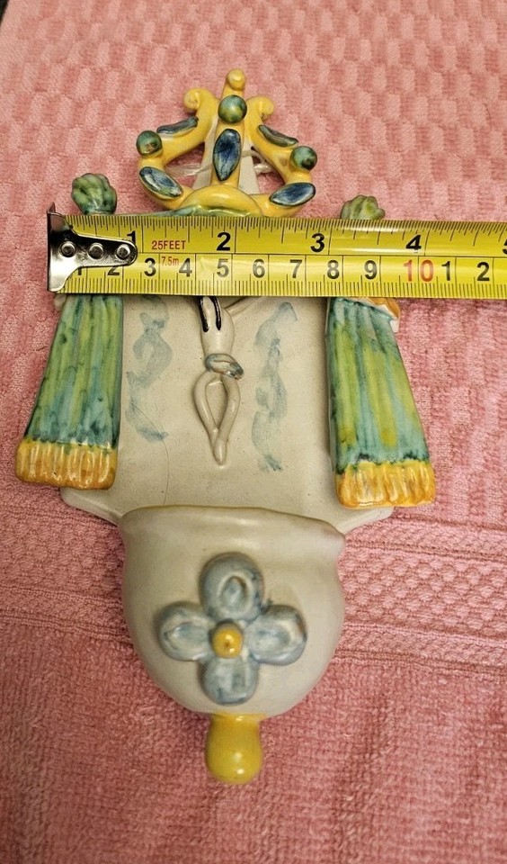 Antique Vintage Holy Water Font Dispenser Religious Motif | eBay