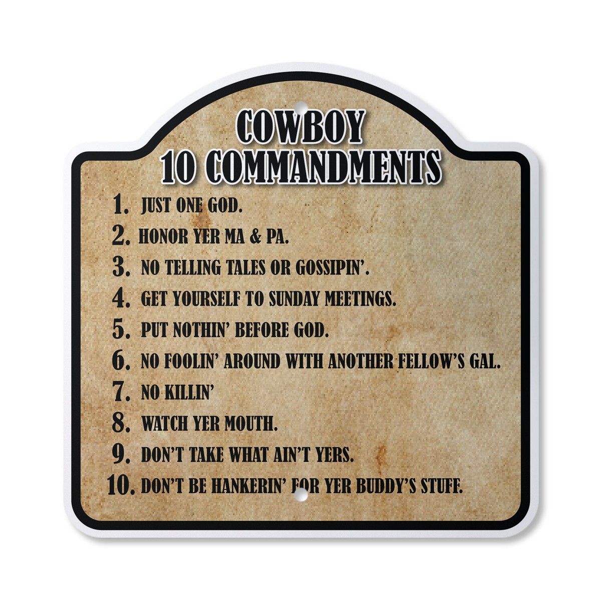 Man Cave 10 Commandments Poster Paleo Hebrew Ten Commandments In New