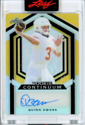 2023 Leaf Metal Continuum QUINN EWERS Texas Rookie RC AUTO Autograph 19 ...