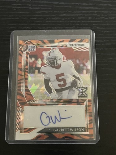 2022 Leaf Pro Set XRC GARRETT WILSON Autograph 3/5 Crystal Tiger Print ...