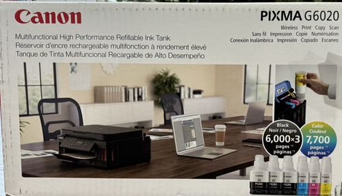 Canon PIXMA G6020 MegaTank Wireless Network Color All-in-One Inkjet ...