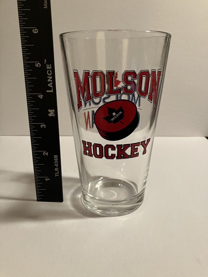 Molson Canadian Molson Hockey - Beer - Pint Glass - Maple Leaf - Hockey ...