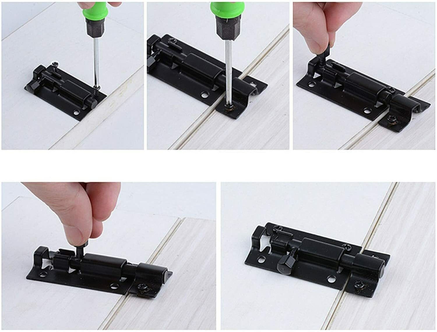 TRIXES Slide Bolt Lock 75mm *All Colours* NEW Bathroom Shed Door Lock ...