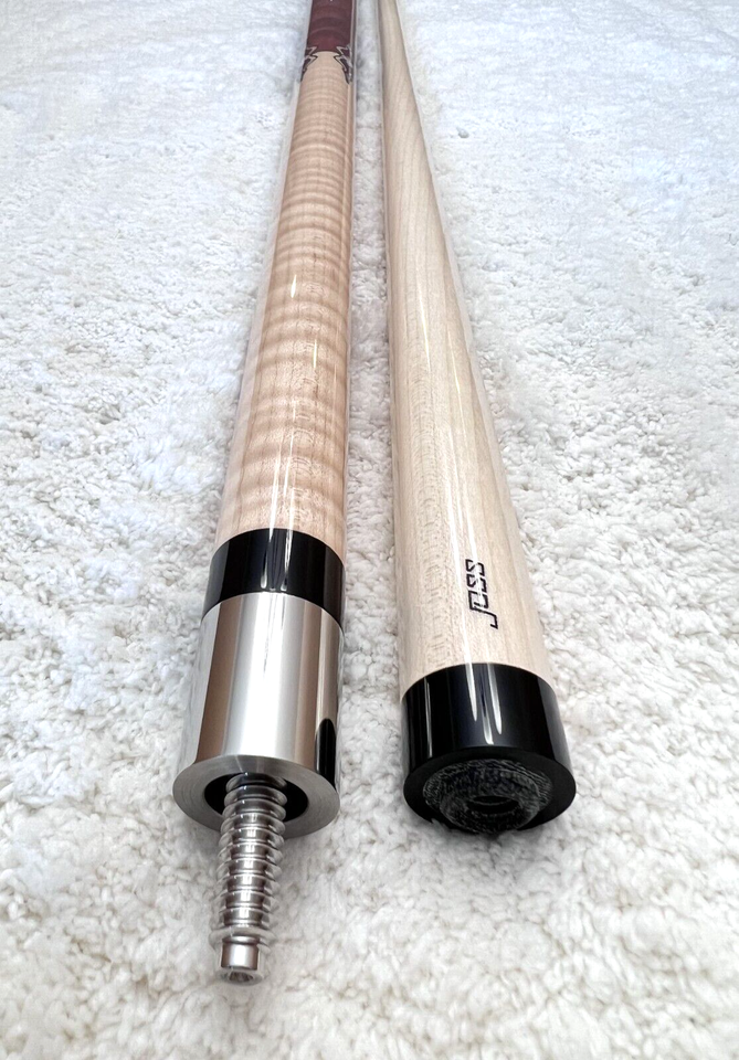 Joss Custom Pool Cue 1 of 2 Made (Curly Maple & Purple Heart) FREE HARD ...